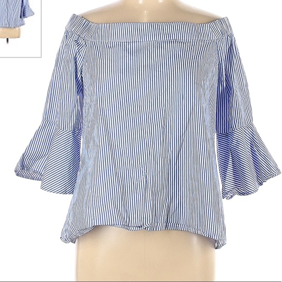 Cupio | Tops | Cupid Off The Shoulder Stripped Blouse | Poshmark